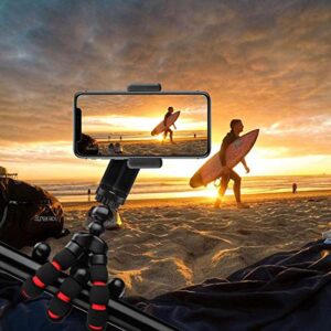 AFAITH Cell Phone Tripod Mount with Remote, Phone Holder Adapter Selfie Monopod with Adjustable Clamp for iPhone 14/14 Pro Max/13/13 Pro Max/12/12 Pro Max/11 Pro Max/11/Xs Max/X/8/8P/7/7P,Samsung