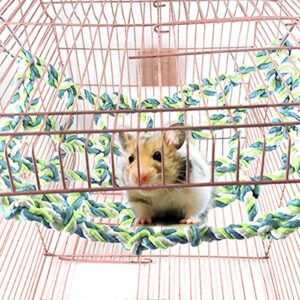 UEETEK Hamster Toys Small Animal Activity Toy Rat and Ferret Climbing Rope Net Pet Bed for Hamster Parrot Bird Toys