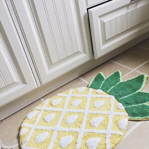 YOUSA Pineapple Area Rug for Living Room Pineapple Shaped Door Mat (39.3''x23.2'')