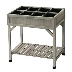 vegtrug 8 pocket herb garden grey wash