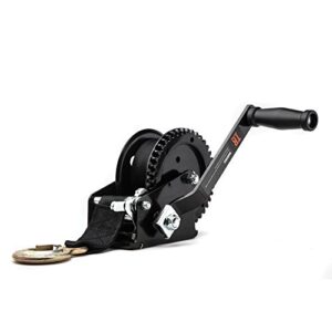 tr industrial 1200 lb. trailer winch with pre-installed 20 ft. strap and hook