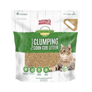 nature's miracle premium clumping corn cob litter, tough odor bio-enzymatic formula, dust free