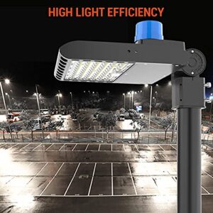 Adiding 150W LED Parking Lot Lights 19500LM LED Dusk to Dawn Outdoor Lighting-600W HID/HPS Equiv Shoebox Area Street Light UL DLC Certified IP66 Pole Bright Area Light with Photocell Sensor