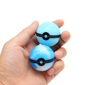 glow in dark pokeball wax oil silicone jar nonstick herb stash container for storage sticky concentrations,pill,lip balm (glowing pokeball)