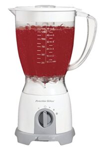 proctor-silex 8-speed blender, 48 ounce capacity, stainless steel, white