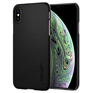 spigen thin fit designed for iphone xs case (2018) / designed for iphone x case (2017) - matte black