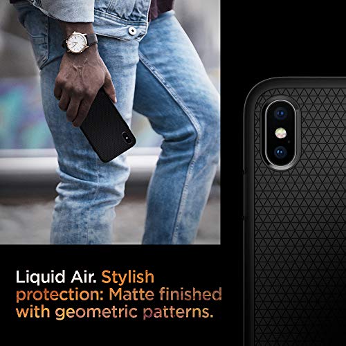 Spigen Liquid Air Armor Designed for iPhone Xs Case (2018) / Designed for iPhone X Case (2017) - Matte Black