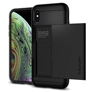 spigen slim armor cs designed for iphone xs case (2018) - black