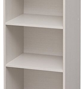 IRIS USA 3-Tier Modular Open Cubby Storage Shelf, Sturdy Storage Bookshelf Cabinet for Living Room Bedroom Guest Room Office Dorm Room Kids Room and Bathroom, White