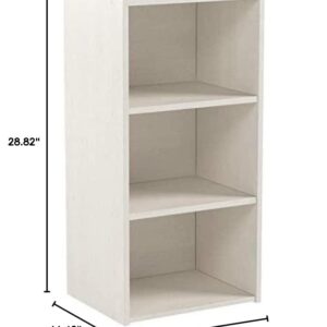 IRIS USA 3-Tier Modular Open Cubby Storage Shelf, Sturdy Storage Bookshelf Cabinet for Living Room Bedroom Guest Room Office Dorm Room Kids Room and Bathroom, White