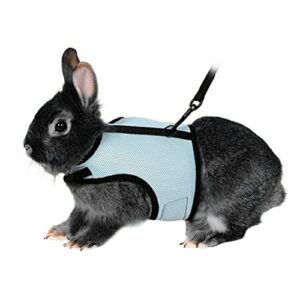 UEETEK Soft Harness with Lead for Rabbits Bunny Little Pets - Size XL(Sky Blue)