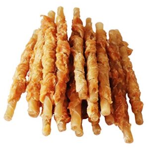 Pawant Chicken Wrapped Rawhides for Dogs Treats Puppy Training Snacks Sticks Dog Rawhide Chews All Natural Dog Treats 1lb