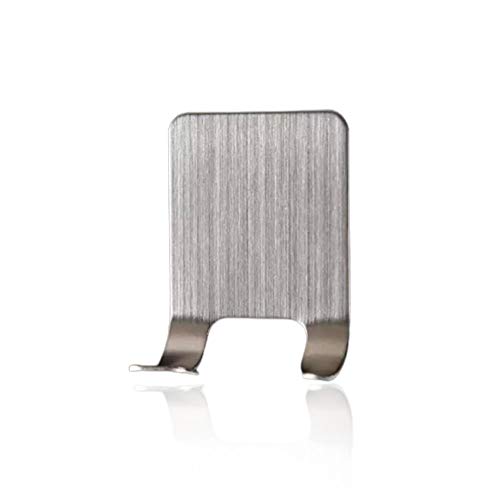 ReNext Razor Holder Plug Holder Hook with Self Adhesive - Brushed Stainless Steel (4 Pack)