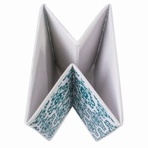 DII Non Woven Polyester Storage Bin, Scroll, Teal, Large