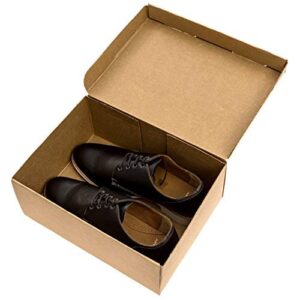 SHOE BOXES - 10 PACK - 12.5" x 9" x 5", HEAVY DUTY One-Piece Design With Lid