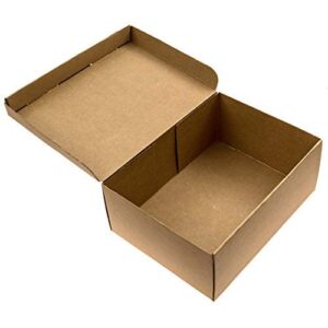 SHOE BOXES - 10 PACK - 12.5" x 9" x 5", HEAVY DUTY One-Piece Design With Lid