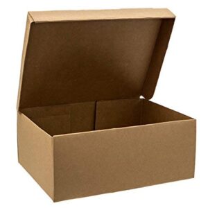 SHOE BOXES - 10 PACK - 12.5" x 9" x 5", HEAVY DUTY One-Piece Design With Lid