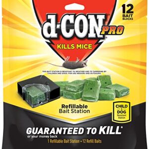 d-Con Corner Fit Mouse Poison Bait Station With 1 Station And 12 Refill Baits