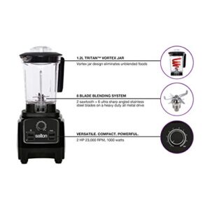 Salton BL1638BL Compact Power, Black Blender, 1.2 Liters