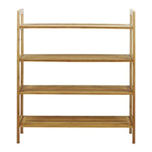 Oceanstar 4-Tier Bamboo, Natural Shoe Rack, Medium