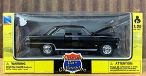 chevrolet new ray 71823b 1964 nova ss black muscle car collection 1/25 diecast model car