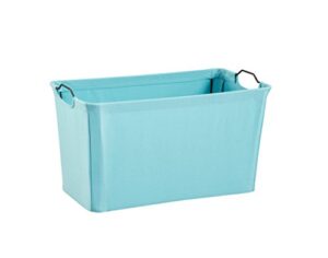 closetmaid 1627 wide wire frame fabric bin, aqua