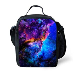 caiwei galaxy lunch bag insulated lunch box cooler bag (starry sky 1)