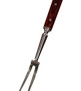 Sunrise Kitchen Supply Forged Full Tang Carving Fork with Wood Handle (14")