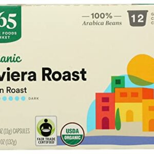 365 by Whole Foods Market, Coffee Riviera Roast Italian Roast Pods Organic 12 Count, 4.6 Ounce