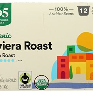 365 by Whole Foods Market, Coffee Riviera Roast Italian Roast Pods Organic 12 Count, 4.6 Ounce