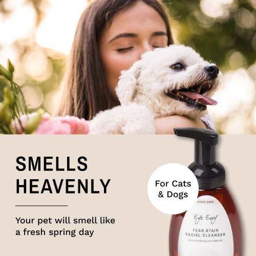 Eye Envy Tear Stain Facial Cleanser for Dogs and Cats | Washes Away Crusty Eye Debris, Eye Boogers and Eye Discharge | Tearless Foaming Formula | Treats The Cause of Staining | 100% Natural