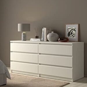 Tvilum 6 Drawer Double Dresser, White