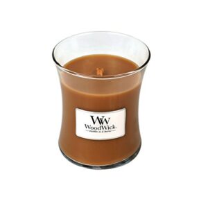 hot toddy woodwick glass jar scented candle, medium 10 oz.