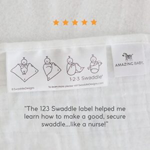 Amazing Baby Muslin Swaddle Blanket, Premium Cotton, Stars, Sterling