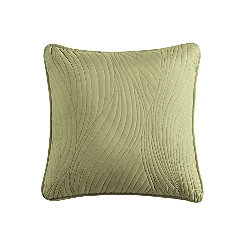 Brielle Home Stream Toss Pillow, Square 16" x 16", Sage