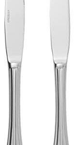 Oneida Marquette Fine Flatware Dinner Knives, Set of 4, 18/10 Stainless Steel, Silverware Set, Dishwasher Safe