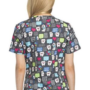 Dickies womens V-neck Top Medical Scrubs, Have a Laugh, X-Small US