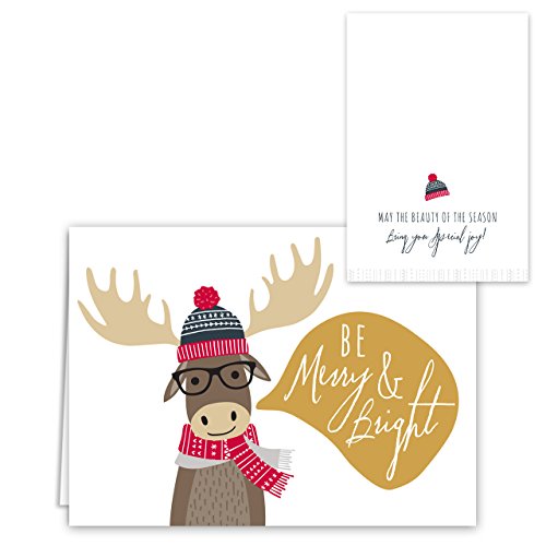 Woodland Animals Holiday Card Pack / 36 Cards And Envelopes Set / 6 Cards Of Each Winter Design/Cheerful Verses Inside/Christmas Greeting Card Set