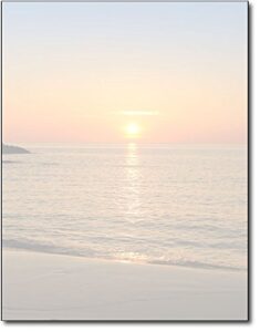 beach sunset stationery paper - 80 sheets letterhead for inkjet/laser printers