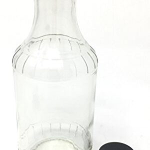 16 oz BBQ Glass Bottle with Black Plastic Lid 12-pack by Packaging For You