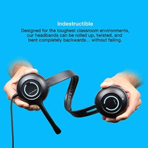 Cyber Acoustics 3.5mm Stereo Headset (AC-5002) with Noise Canceling Microphone for PCs, Tablets, and Cell Phones in The Classroom or Home