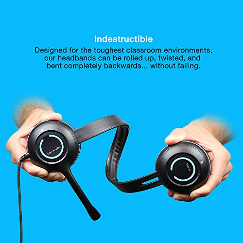 Cyber Acoustics 3.5mm Stereo Headset (AC-5002) with Noise Canceling Microphone for PCs, Tablets, and Cell Phones in The Classroom or Home