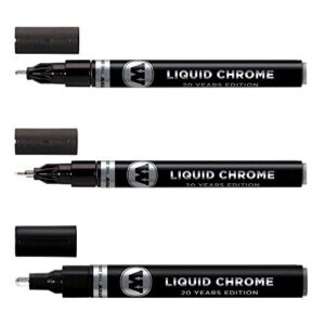 molotow liquid chrome marker set - 1mm, 2mm and 4mm