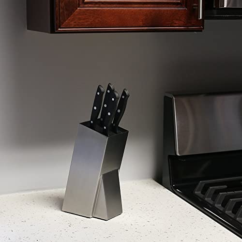 Mantello Modern Stainless Steel Universal Knife Block Knife Holder Storage Organizer