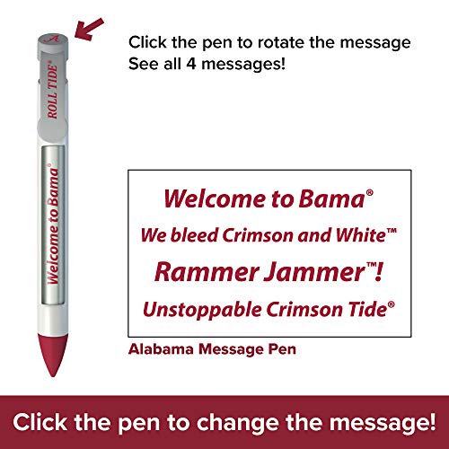 Greeting Pen College Pens- Alabama Crimson Tide Braggin' Rights Rotating Message 6 Pen Set 20502