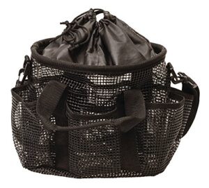 weaver leather mesh grooming bag, black with black binding, 65-2053-bk