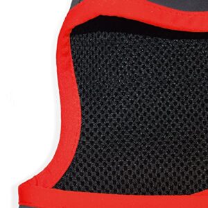 MARTHA STEWART Adjustable Reflective Comfort Harness for Dogs, Red, Size 16