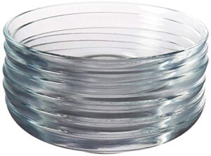 pasabahce turkish glass saucers tea plates, 6 count