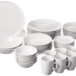 10 Strawberry Street 52 Pc Coupe Dinnerware Set, Service for 8, White,SM-5200-CP-W