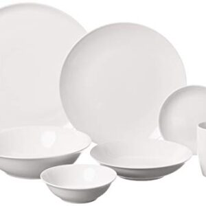 10 Strawberry Street 52 Pc Coupe Dinnerware Set, Service for 8, White,SM-5200-CP-W